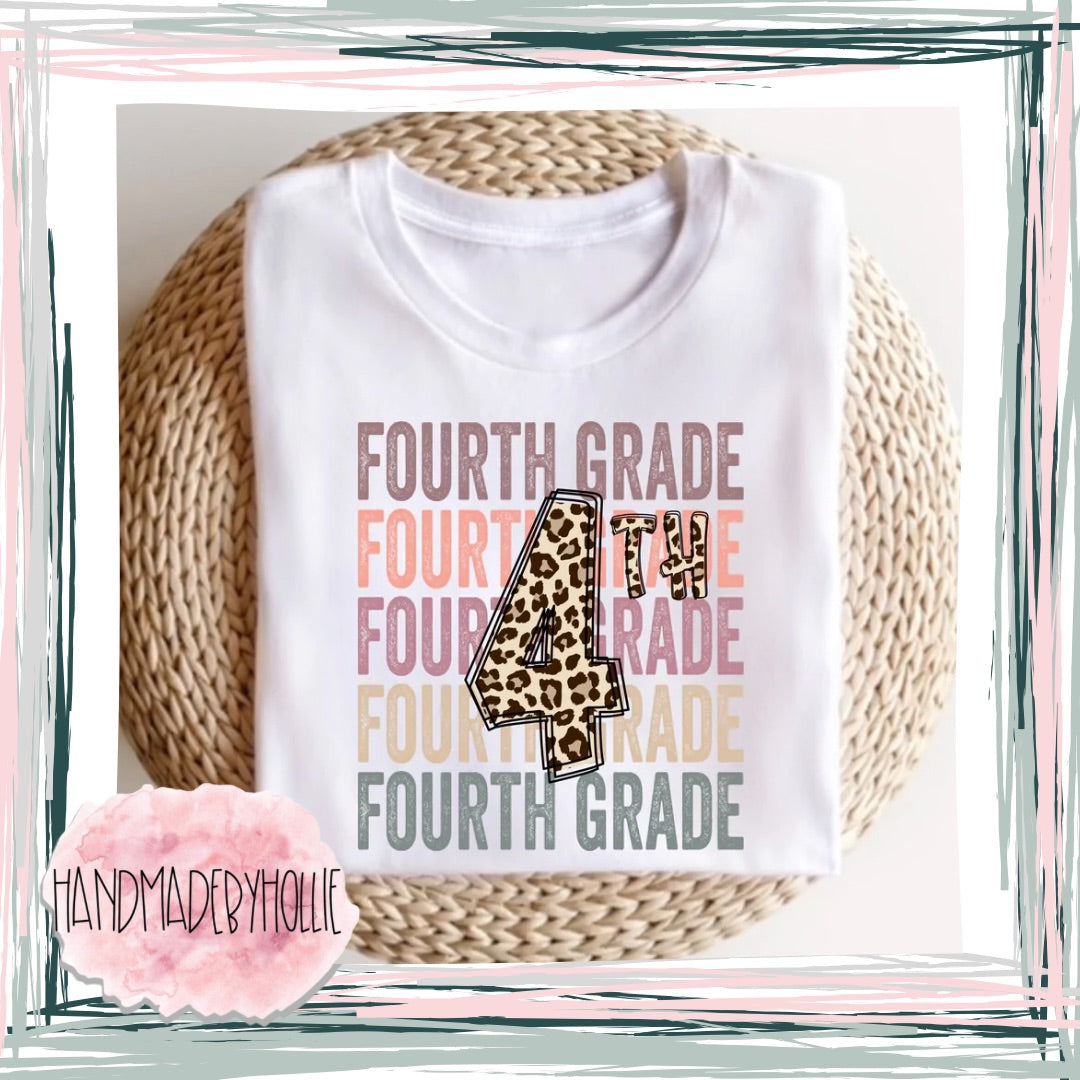 Fourth Grade Stacked Pastel – handmadebyhollie